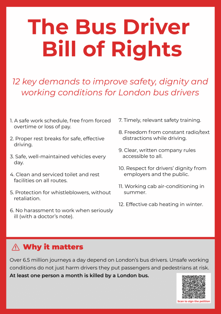 Bus Drivers Rally for Safety and Dignity - Oxford Circus Sunday 21 ...